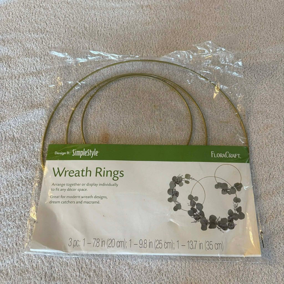 FloraCraft | Holiday | Floracraft Gold Wreath Rings 3 Pc Set | Poshmark
